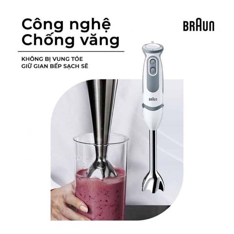 Máy Xay Cầm Tay Braun MQ5245 Aperitive Vario White/Grey | Đồ Nhập Khẩu