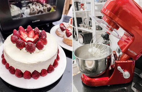 Máy Trộn Thực Phẩm Klarstein Bella Rossa 2G Stand Mixer, 1300W, 5.2L ...