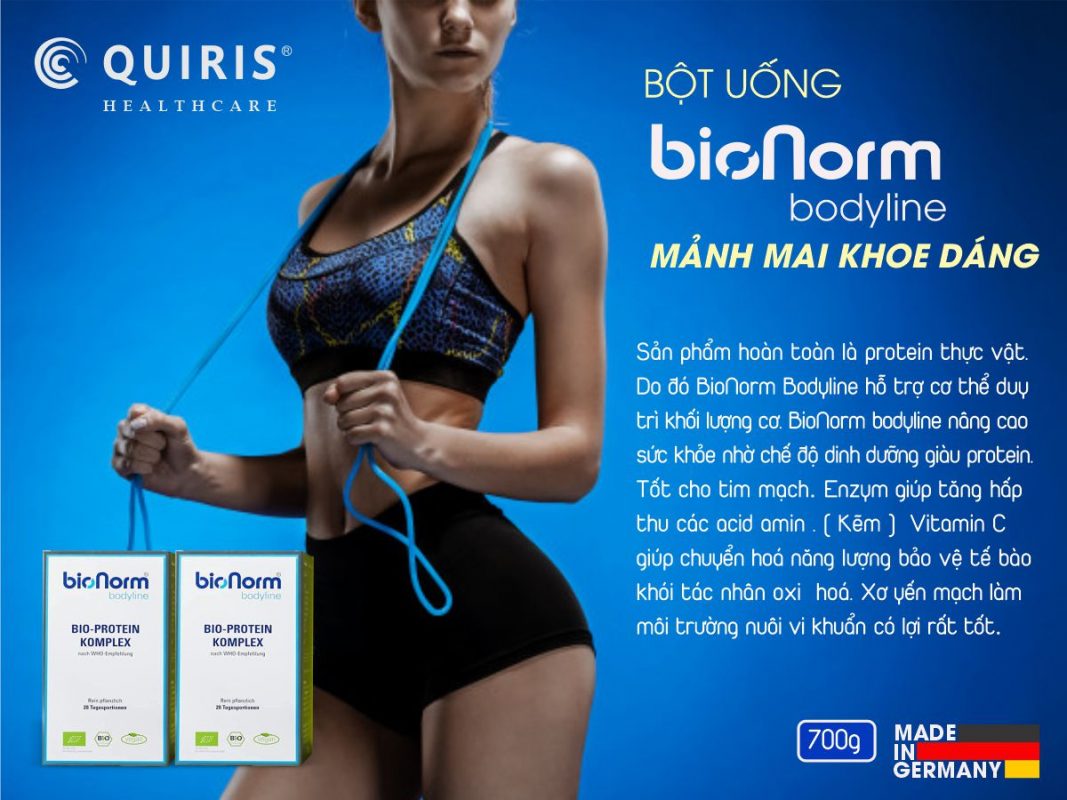 Bột Uống Quiris BioNorm Bodyline 700g Pulver, Mảnh Mai Khoe Dáng | Đồ Nhập Khẩu Đức, Châu Âu